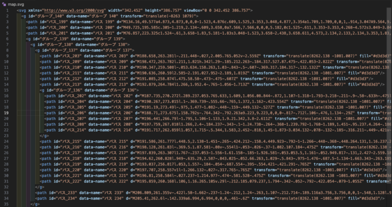 SVGでクリックできる地図をつくる | XTRA-BLOG